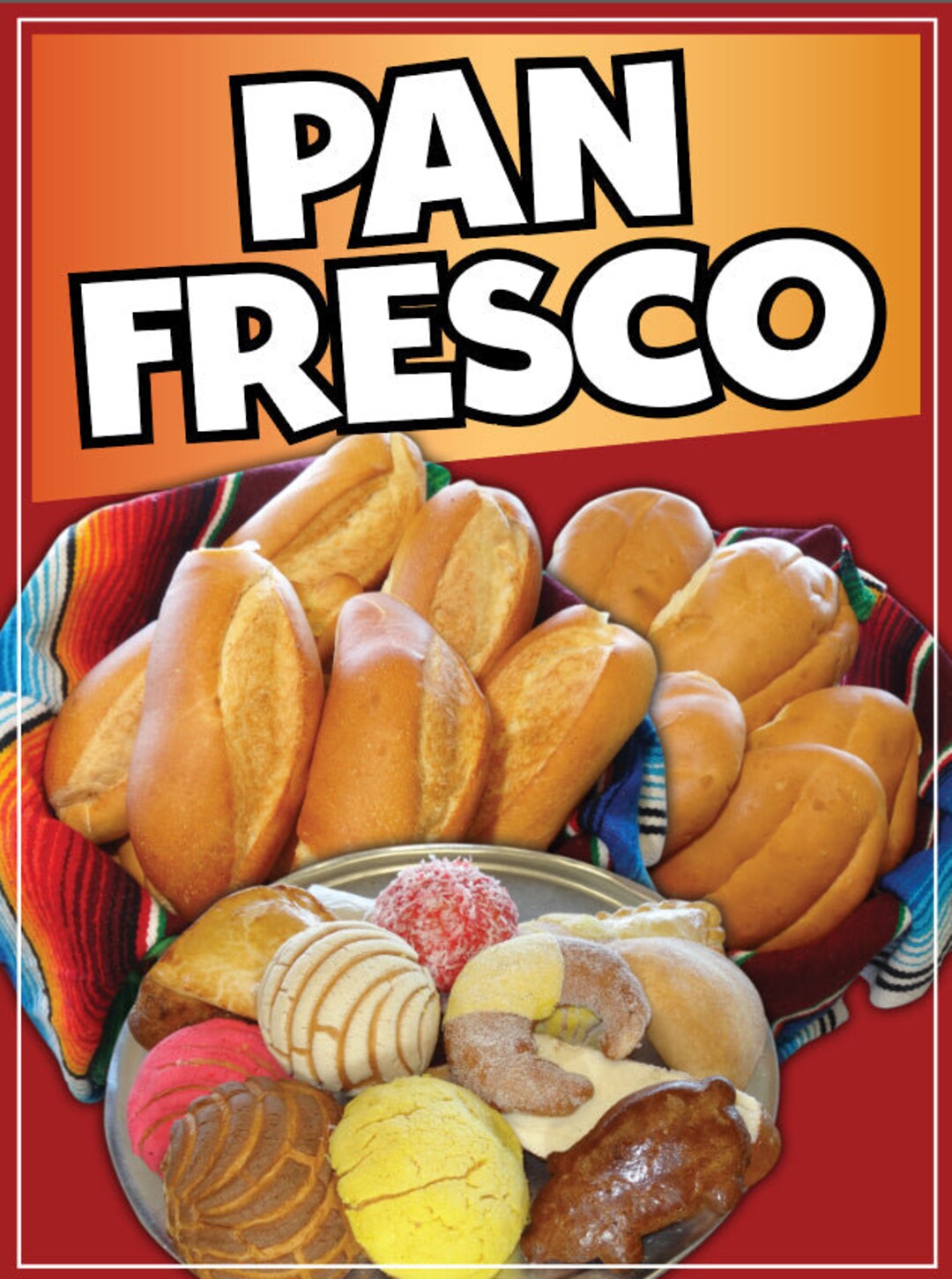 Pan Fresco Sticker Window Decaltruck Concession Vinyl Restaurant Wall ...