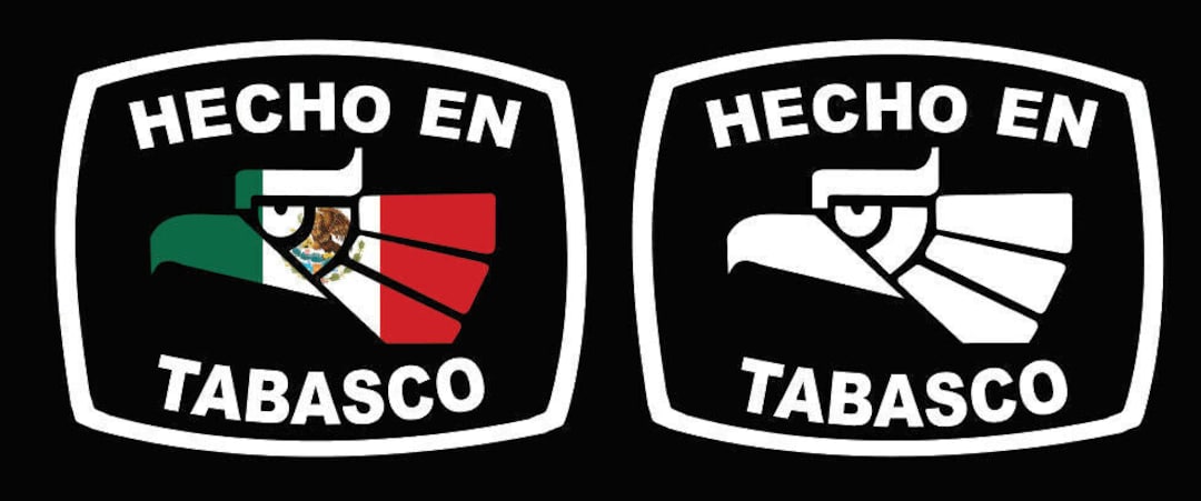 Hecho En Tabasco Letters Decal Car Window Laptop Flag Vinyl Sticker ...