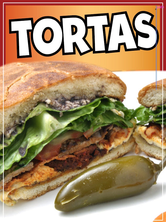 Tortas Decal Window Sticker Mexican Food Truck Concession Vinyl ...