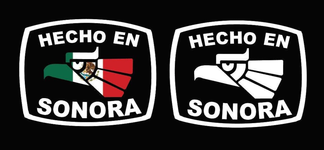Hecho En Sonora Letters Decal Car Window Laptop Flag Vinyl Sticker ...