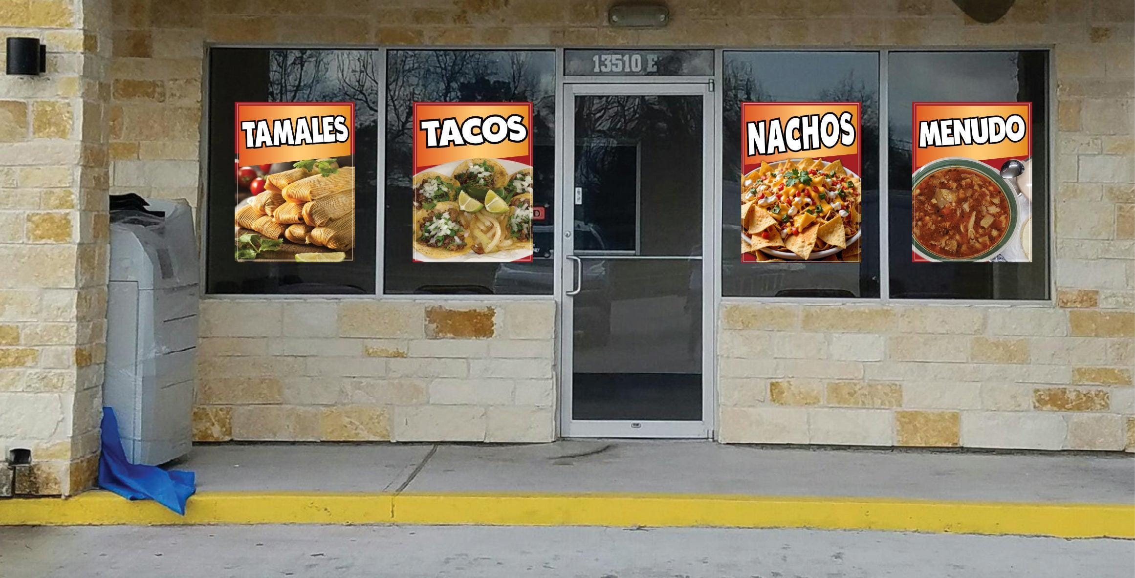 Nachos Sign Decal Window Sticker Truck Concession Vinyl Restaurant ...