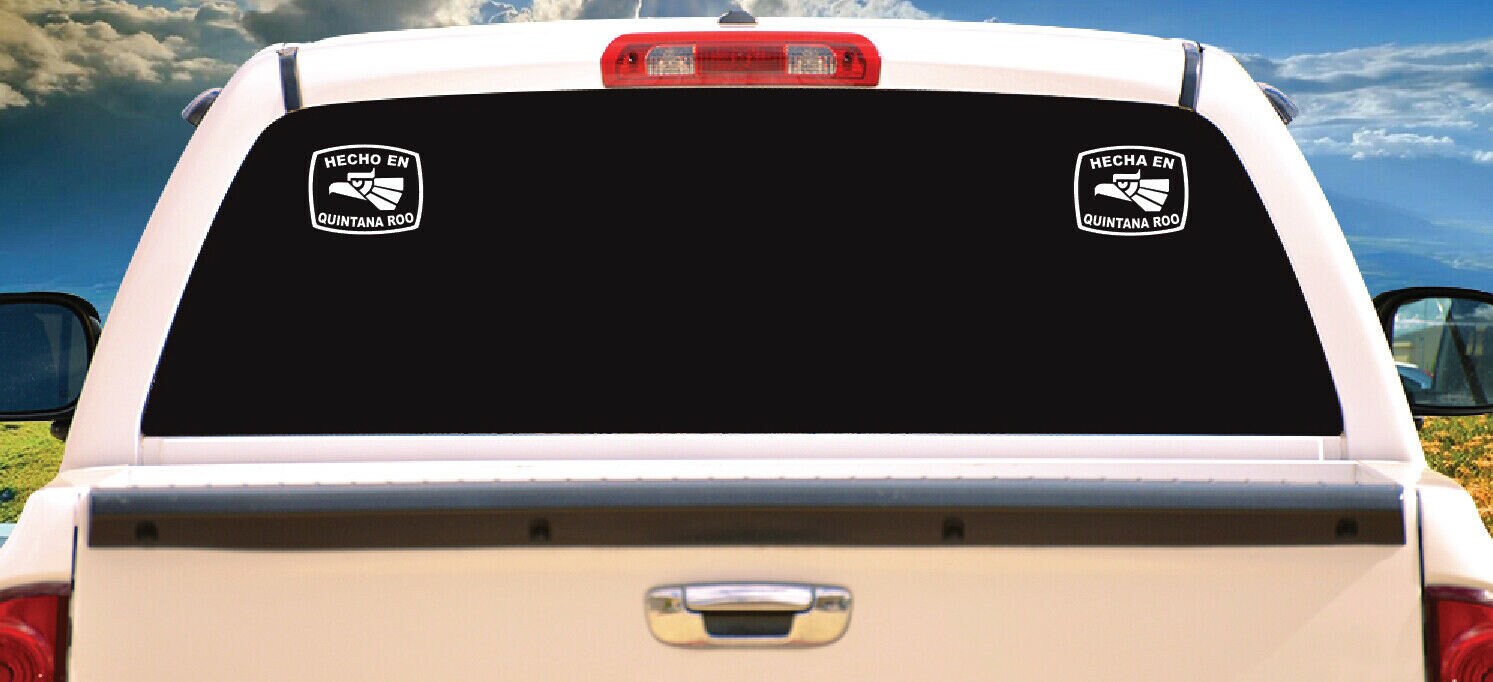 Hecho En Quintana Roo Letters Decal Car Window Laptop Flag Vinyl ...