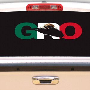 GRO Letters Decal Car Window Laptop Map Vinyl Sticker Guerrero Mexico ...