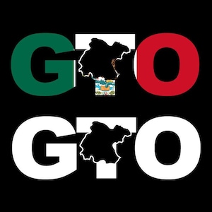GTO Letters Decal Car Window Laptop Map Vinyl Sticker Estado Guanajuato ...