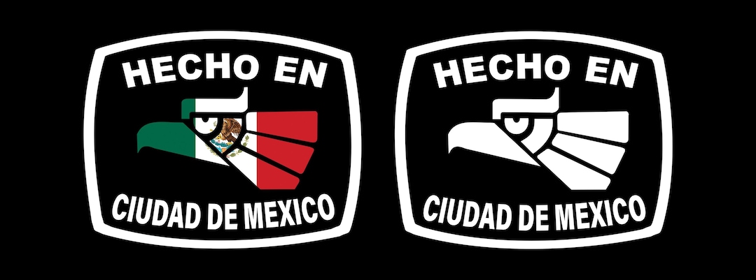 Hecho En Cuidad De Mexico Letters Decal Car Window Laptop Flag Vinyl Sticker Mexico CDMX Mexican ...