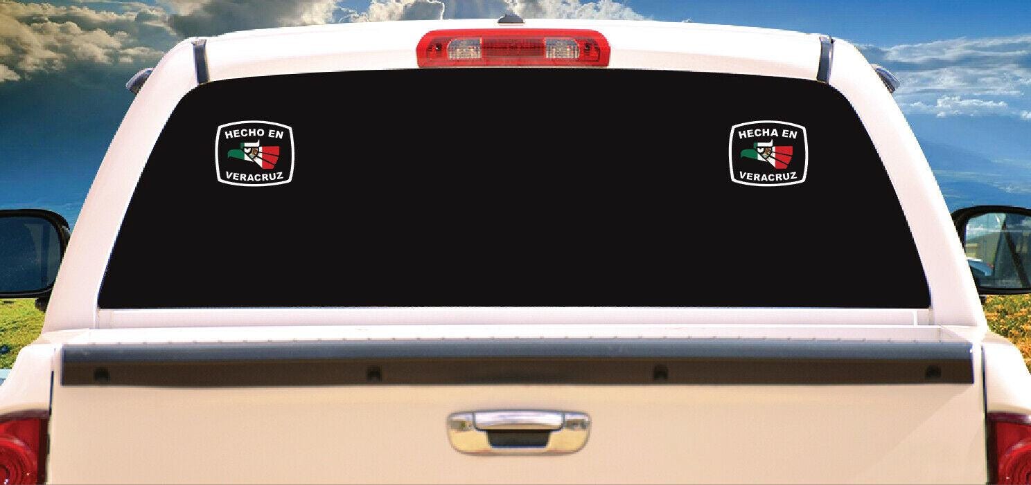 Hecha En Veracruz Letters Decal Car Window Laptop Flag Vinyl Sticker ...