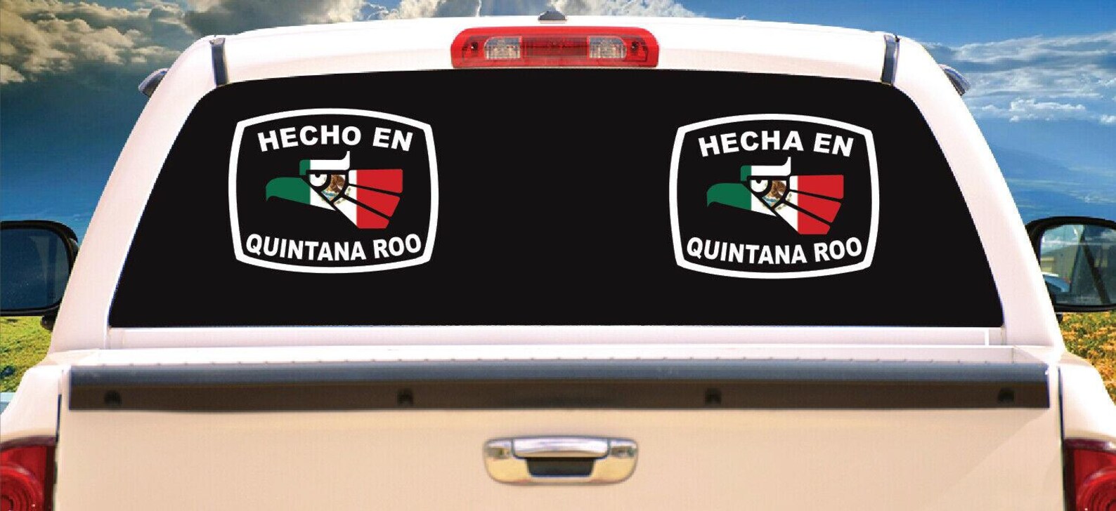 Hecho En Quintana Roo Letters Decal Car Window Laptop Flag Vinyl Sticker Mexico ROO Mexican ...