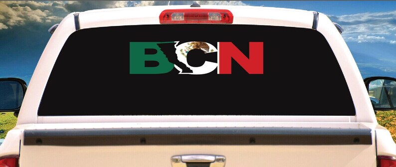 Baja California Norte Letters Decal Car Window Laptop Map Vinyl Sticker ...