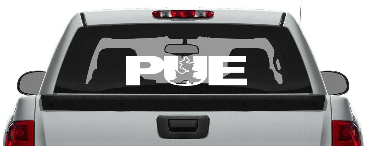 Puebla Letters Decal Car Window Laptop Map Vinyl Sticker Mexico Pue ...