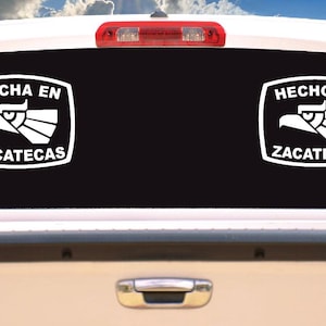 Hecha En Zacatecas Letters Decal Car Window Laptop Flag Vinyl Sticker ...