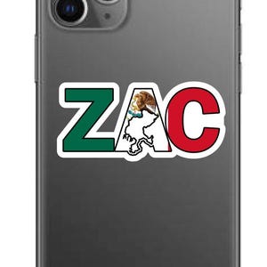 Zacatecas Letters Decal Car Window Laptop Map Vinyl Sticker Mexico ...
