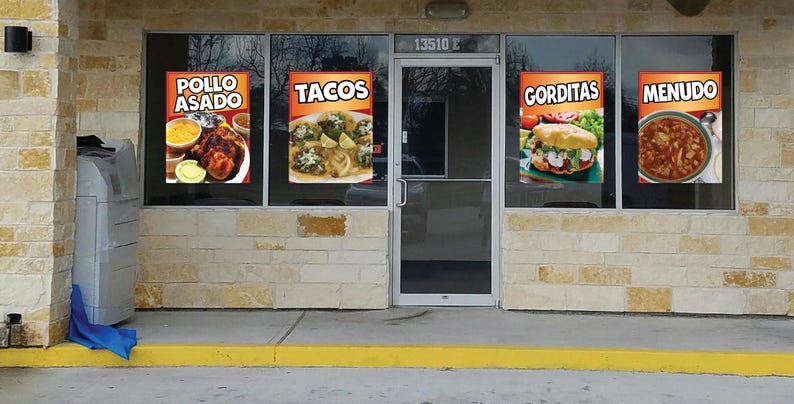Pollo Asado Decal Window Sticker Mexican Food Truck Concession Vinyl ...