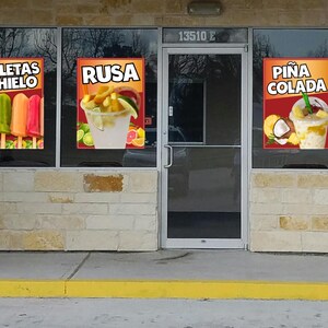 Paletas De Hielo Sticker Window Decal Truck Concession Vinyl Wall ...