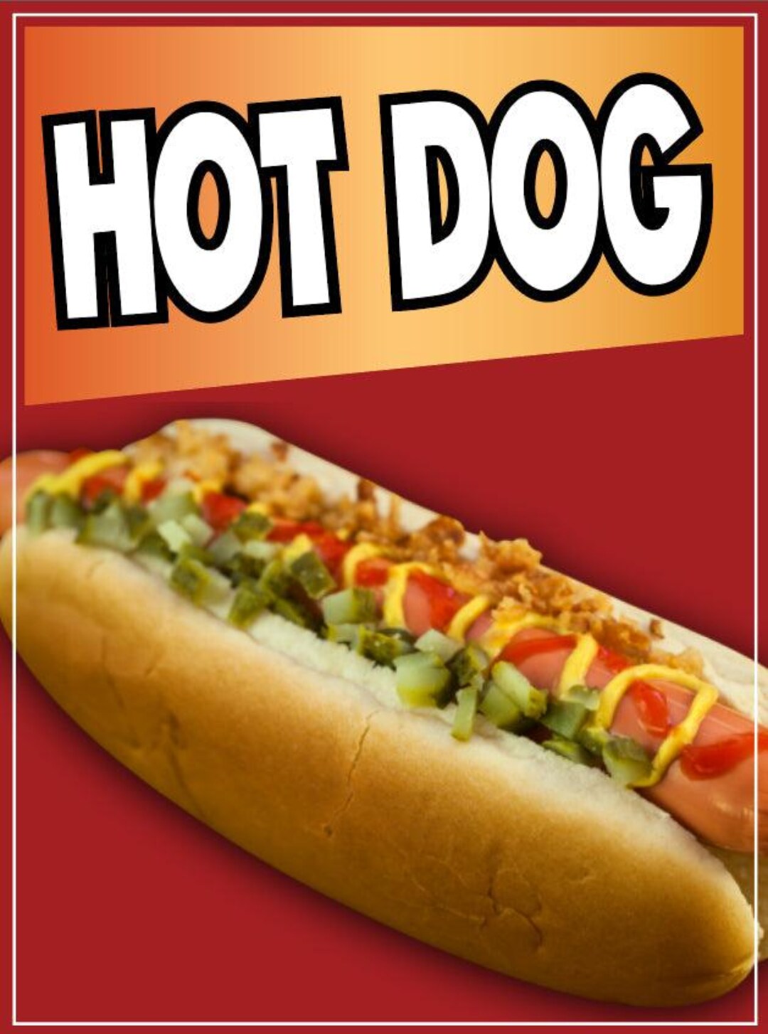 Hot Dog Sticker Window Decal Truck Concession Vinyl Restaurant Wall ...