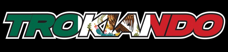 Trokiando Decal Car Window Laptop Map Vinyl Sticker Mexican Flag ...