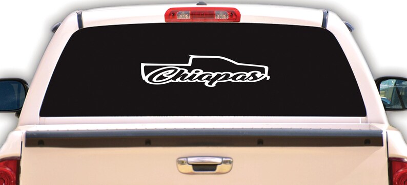 Chiapas Decal Troka Silhouette Letters Decal Car Window Laptop Map ...