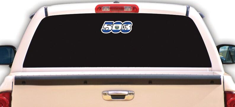 503 Area Code Decal Car Window Laptop Vinyl Sticker El Salvador Guanaco ...