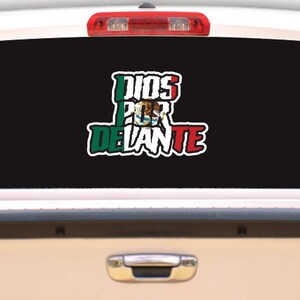 Dios Por Delante Decal Car Window Vinyl Sticker Mexican Flag Trucking Sticker - Etsy