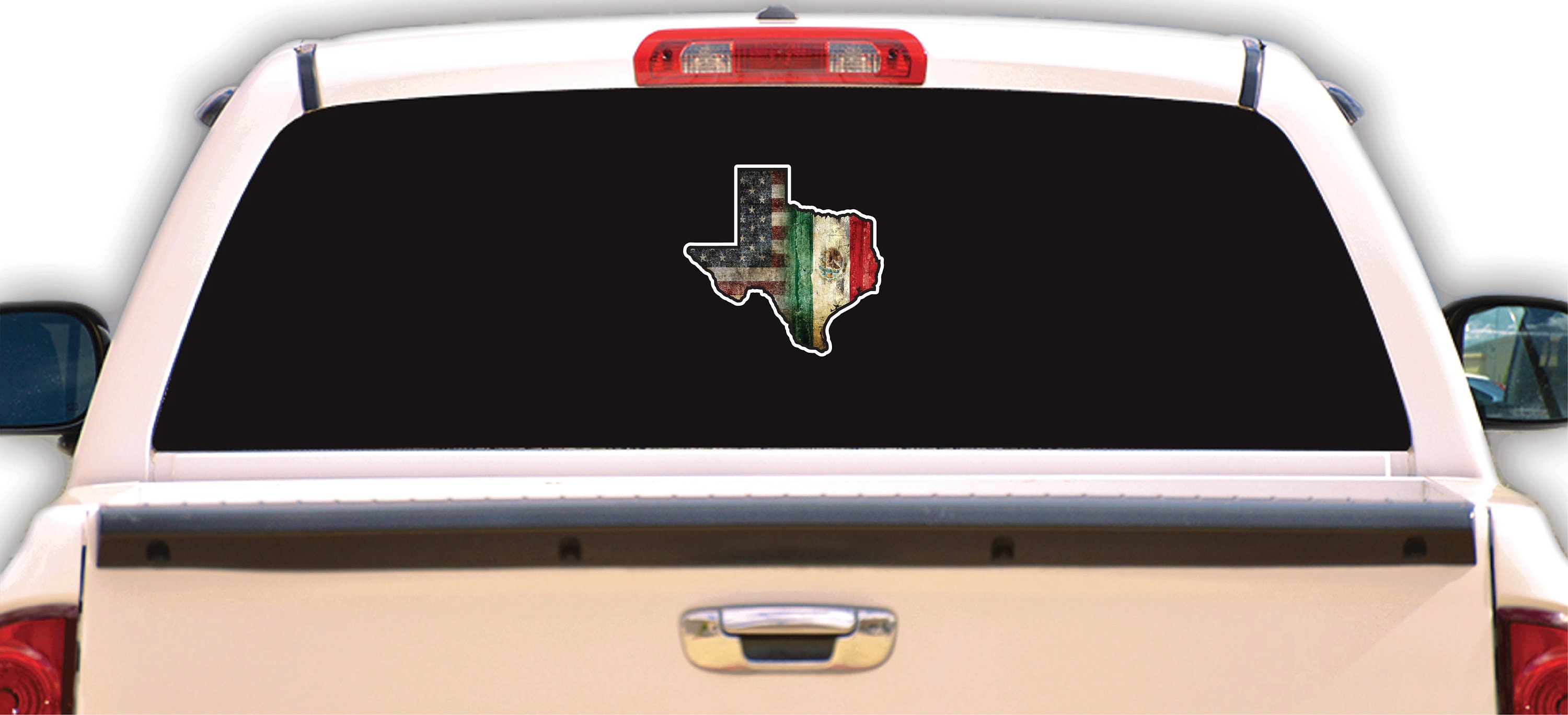 Texas Map W/ USA & Mexican Flags Decal Car Window Vinyl Sticker - Etsy