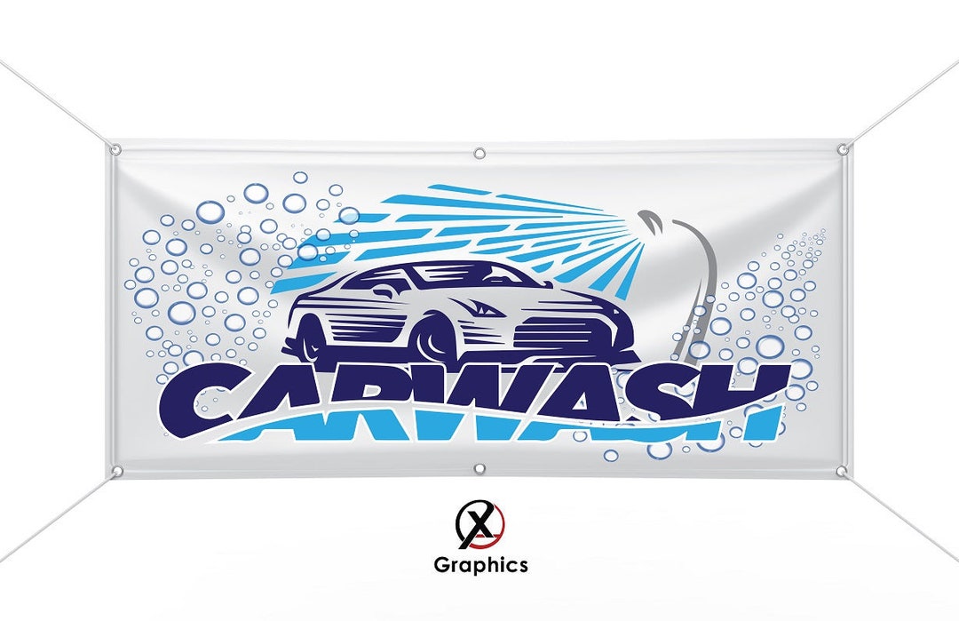 Car Wash Vinyl Banner Advertising Sign Full Color Any Size Indoor ...