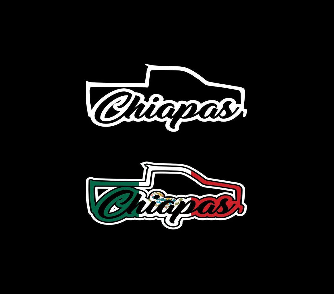 Chiapas Decal Troka Silhouette Letters Decal Car Window Laptop Map ...