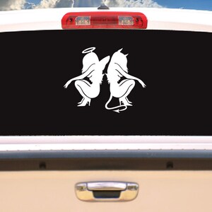 Angel and Devil Decal Car Window Laptop Map Vinyl Sticker Vehicle ...
