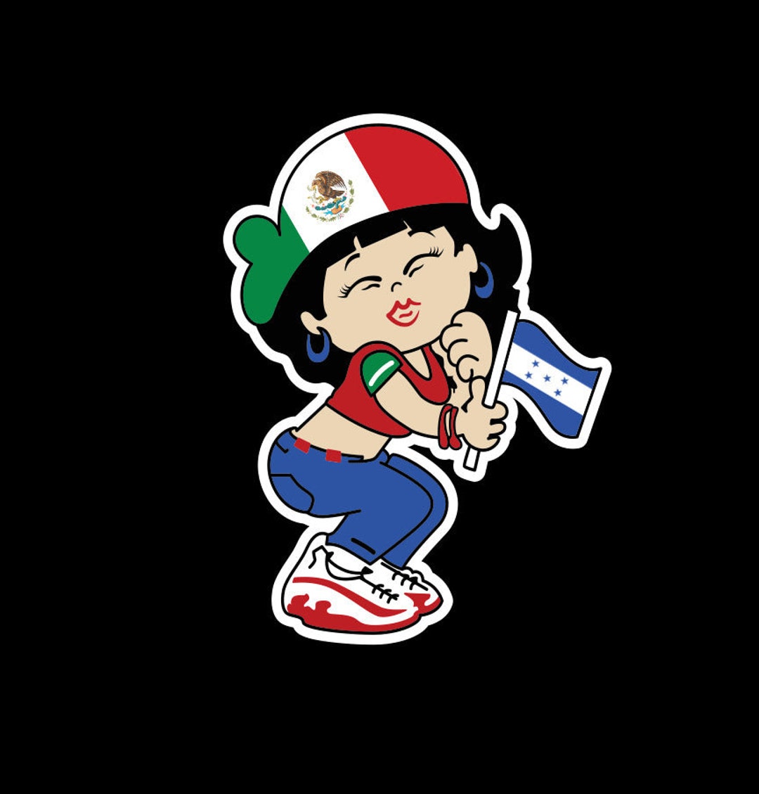 Mexican Honduran Lady Decal Car Window Vinyl Sticker Mexicana Hondureña ...