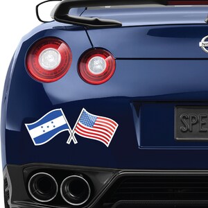 Honduras & USA Unity Flags Decal Car Window Vinyl Sticker Catracho USA ...