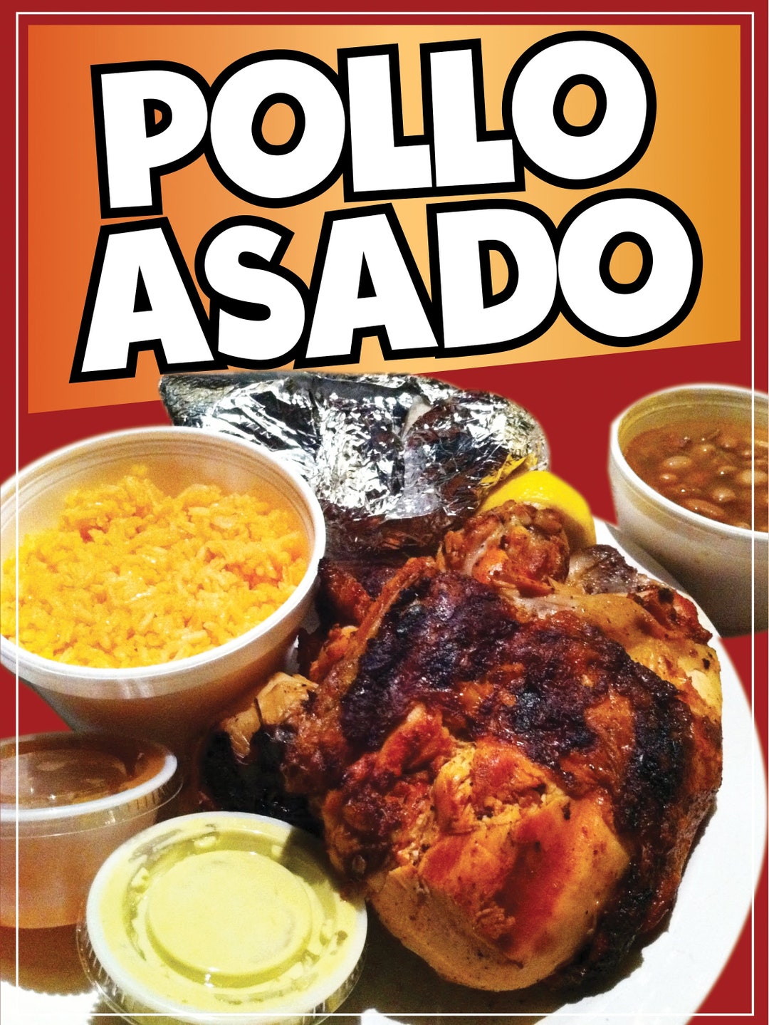 Pollo Asado Decal Window Sticker Mexican Food Truck Concession Vinyl ...