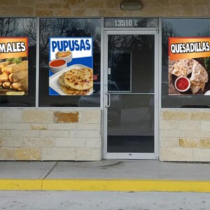 Pupusa Sign Window Sticker Salvadorian Food Truck Concession Vinyl ...