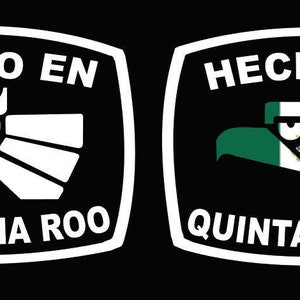 Hecho En Quintana Roo Letters Decal Car Window Laptop Flag Vinyl ...