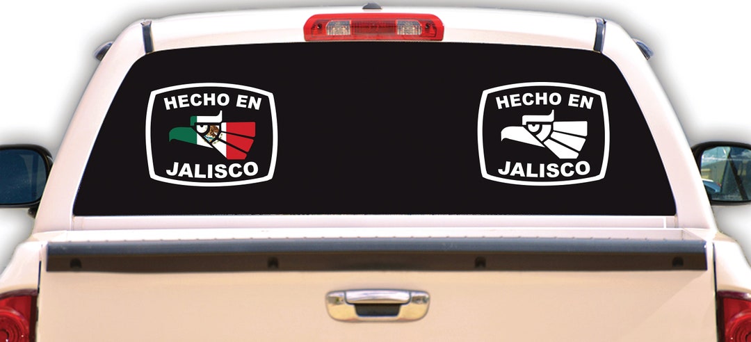 Hecho En Jalisco Letters Decal Car Window Laptop Flag Vinyl Sticker Mexico JAL Mexican Sticker ...