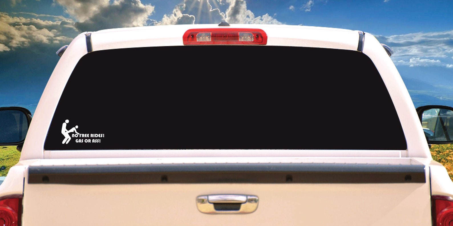 No Free Rides, Gas or A Decal Car Window Laptop Bumper Vinyl Sticker ...