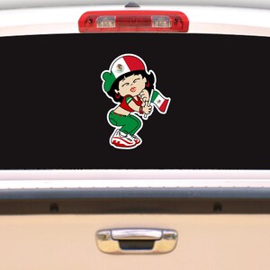 Mexican Lady Decal Mexico Flag Decal Mexican Girl Vinyl Sticker Monita ...