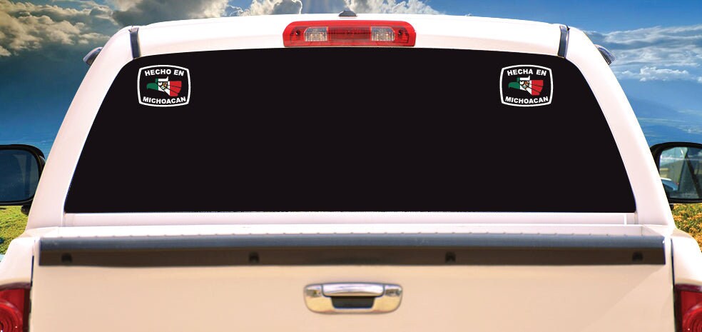 Hecho En Michoacan Letters Decal Car Window Laptop Flag Vinyl Sticker ...
