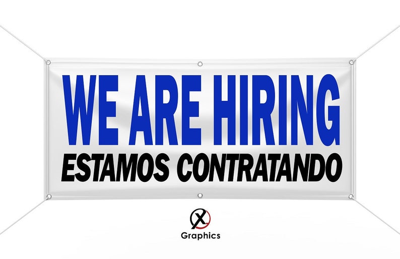 We Are Hiring Vinyl Banner Advertising Sign Any Size Indoor Outdoor ...