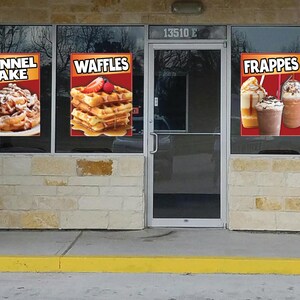 Funnel Cake Decal Window Sticker Food Truck Concession Vinyl Restaurant ...