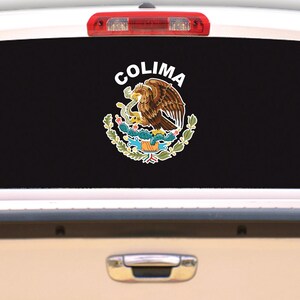 Colima Mexican Flag Eagle States Aguila Decal Car Window Laptop Vinyl ...