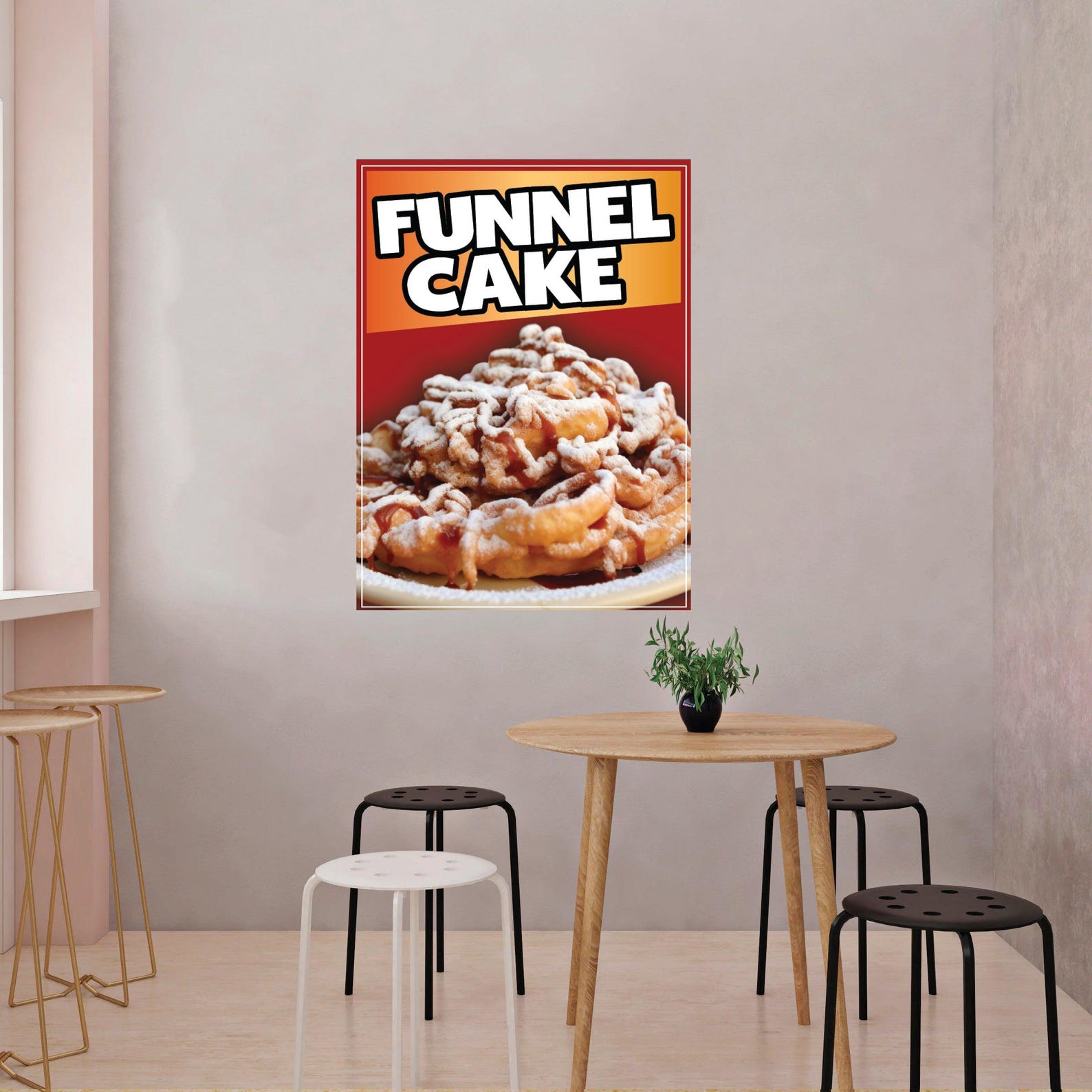 Funnel Cake Decal Window Sticker Food Truck Concession Vinyl Restaurant ...
