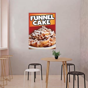 Funnel Cake Decal Window Sticker Food Truck Concession Vinyl Restaurant ...