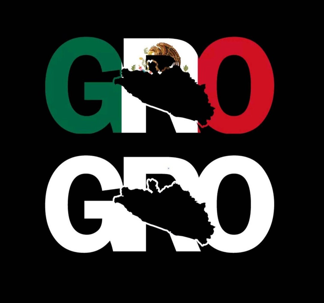 GRO Letters Decal Car Window Laptop Map Vinyl Sticker Guerrero Mexico ...