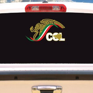 Mexico Escudo Car Window Vinyl Sticker Decal Gobierno De Mex COLIMA Col ...