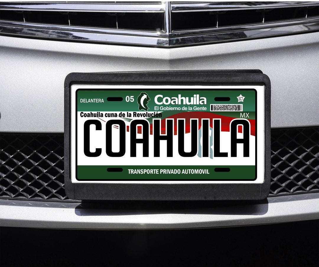 Coahuila Mexico Car Plate Aluminum License Plate Mexican Mexico COAH ...
