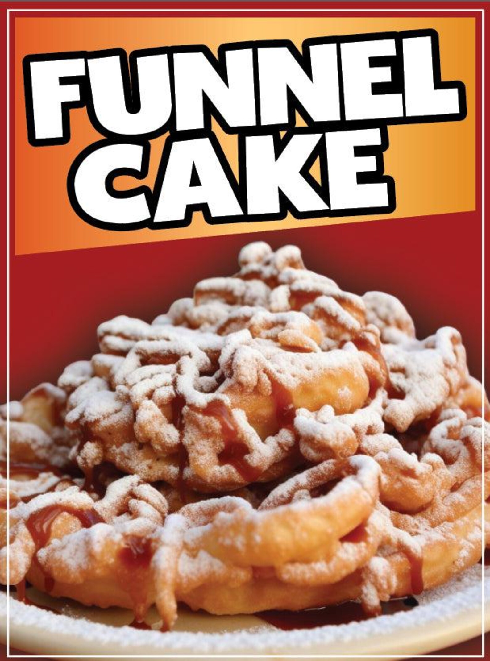 Funnel Cake Decal Window Sticker Food Truck Concession Vinyl Restaurant ...