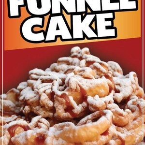 Funnel Cake Decal Window Sticker Food Truck Concession Vinyl Restaurant ...