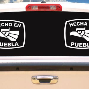 Hecho En Puebla Letters Decal Car Window Laptop Flag Vinyl Sticker Mexico GTO Mexican Sticker ...