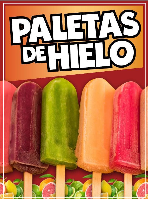 Paletas De Hielo Sticker Window Decal Truck Concession Vinyl Wall ...
