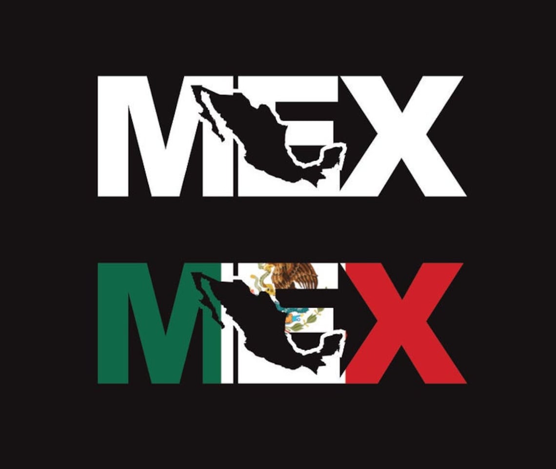 Mexico Letters Decal Car Window Laptop Map Vinyl Sticker Estado DF Mex ...