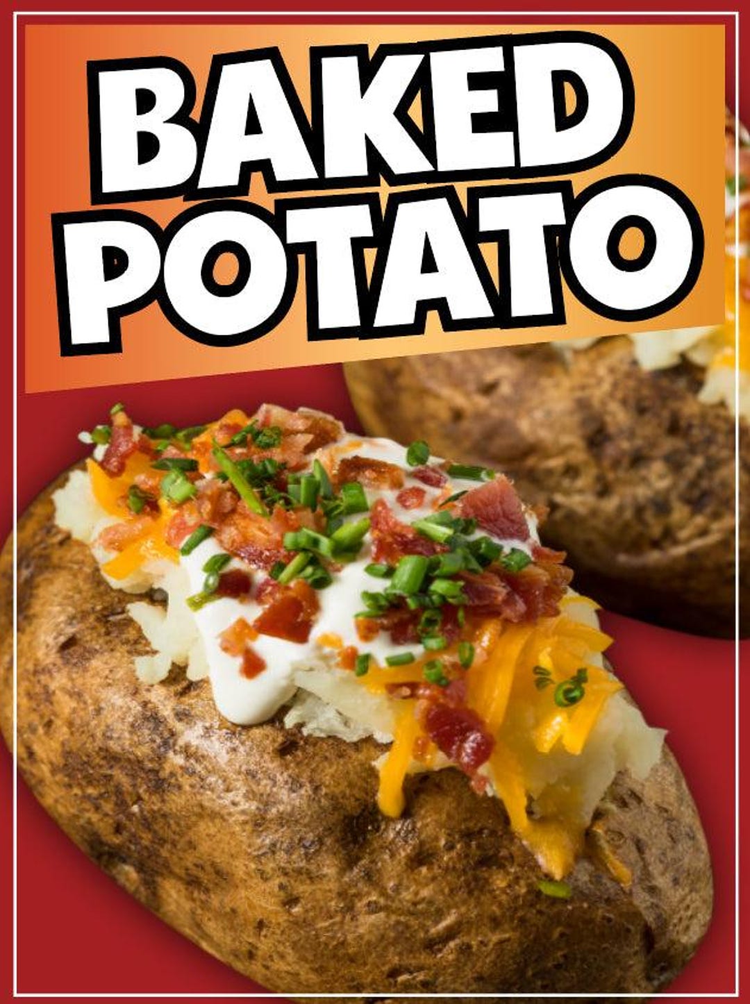 Baked Potato Sticker Window Decal Truck Concession Vinyl Restaurant ...