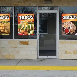 Tacos Sign Decal Window Sticker Mexican Food Truck Concession Vinyl ...